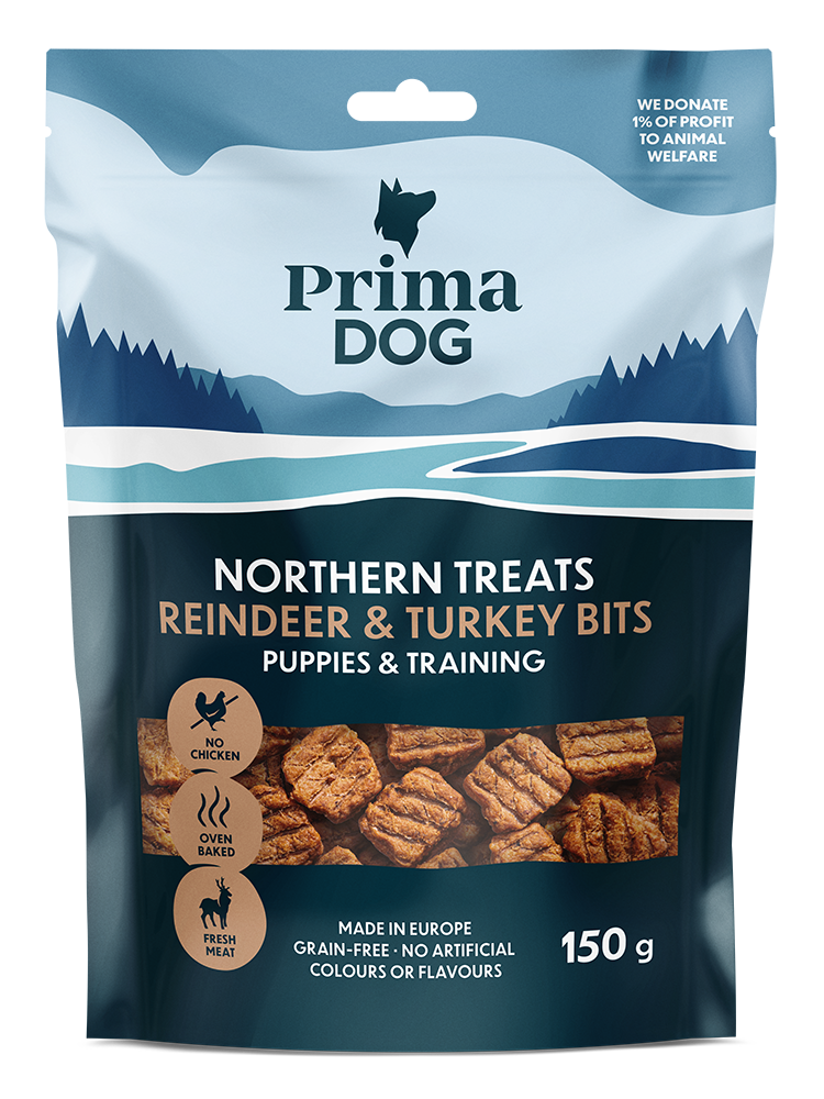 PrimaDog Northen Treats maius kutsikatele põhjapõdra, kalkuni ja ...