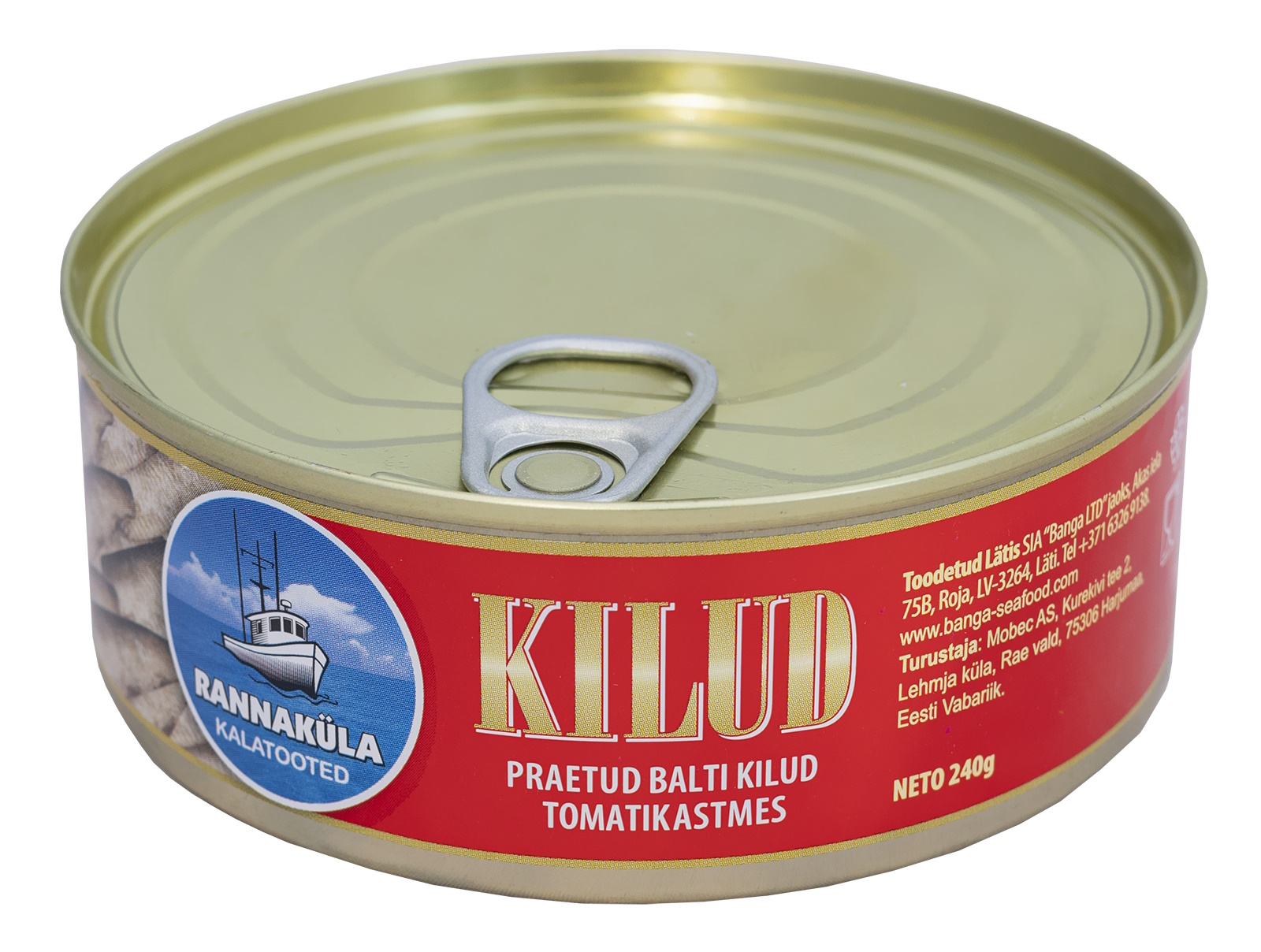 Rannaküla Praetud kilud tomatikastmes 240g – Mobec AS