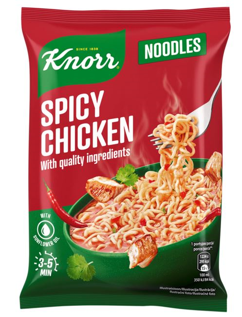 Knorr nuudlid Spicy Chicken 63 g – Mobec AS