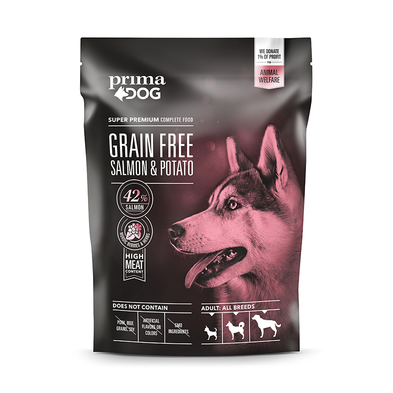 PrimaDog GrainFree täistoit täiskasvanud koertele lõhe-kartul 1,5kg ...