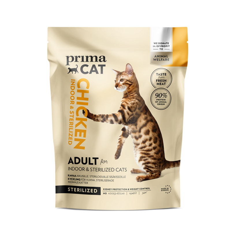 PrimaCat täistoit steriliseeritud kassidele kanalihaga 400g SOODUS ...